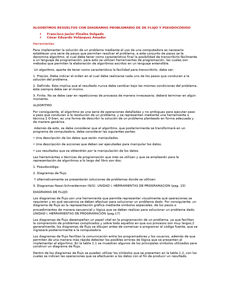 Tarea de Prog1 | PDF | Algoritmos | Programación de computadoras