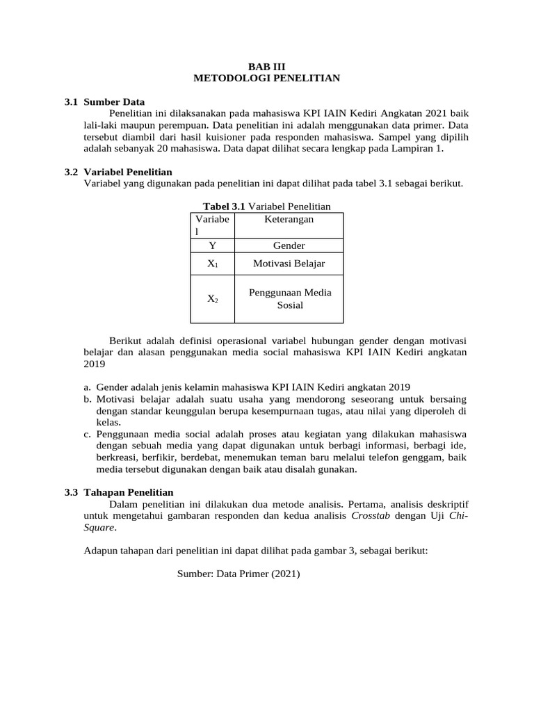 Bab III Metode Penelitian | PDF