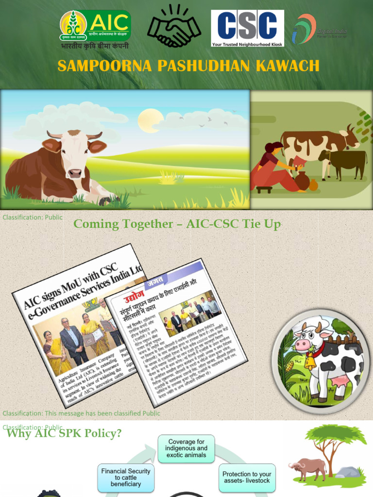 Final AIC - CSC - SPK-Livetsock Insurance | PDF | Insurance | Livestock