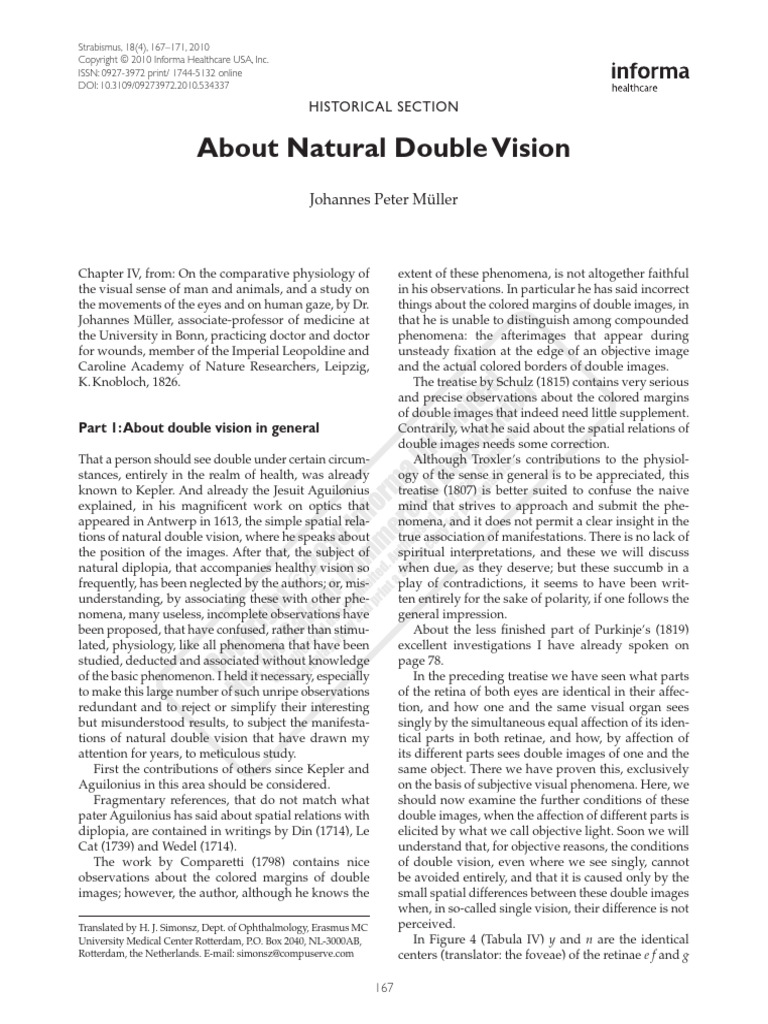 Understanding Natural Double Vision | PDF | Visual Perception | Eye