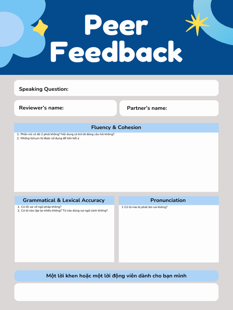 Lesson 7 - Peer Feedback | PDF