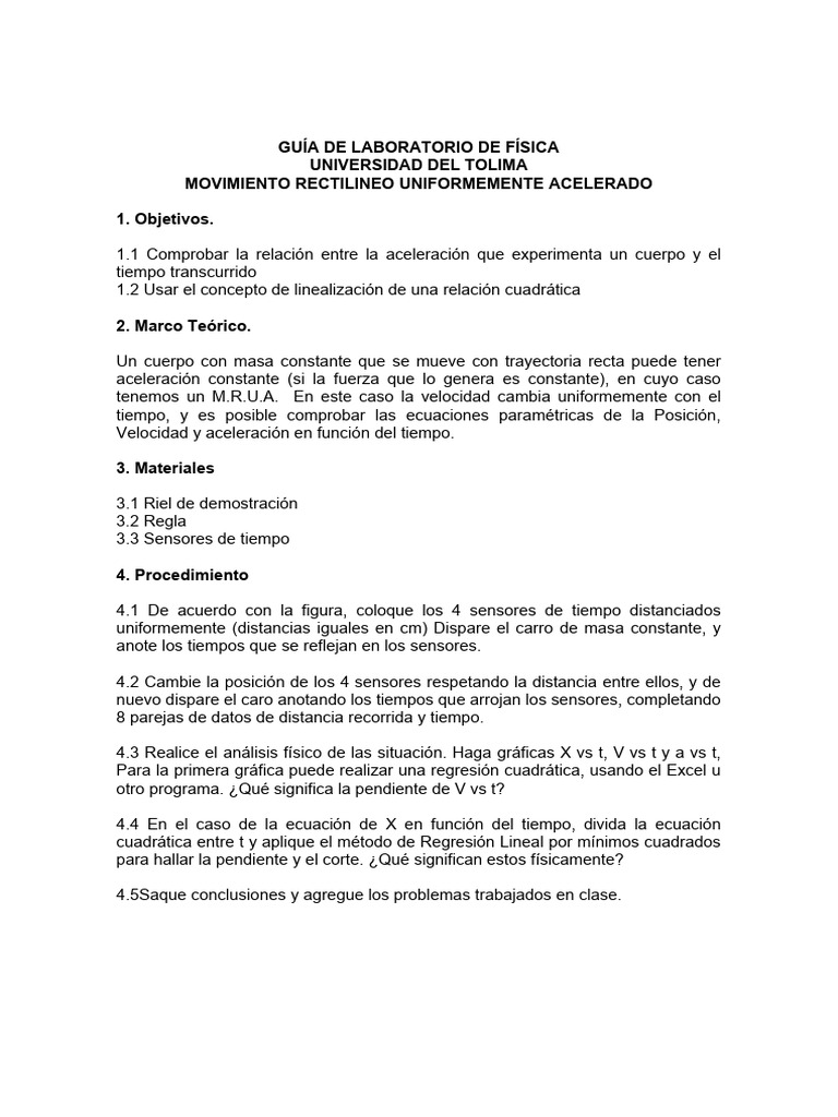 Guía de Laboratorio Mrua | PDF
