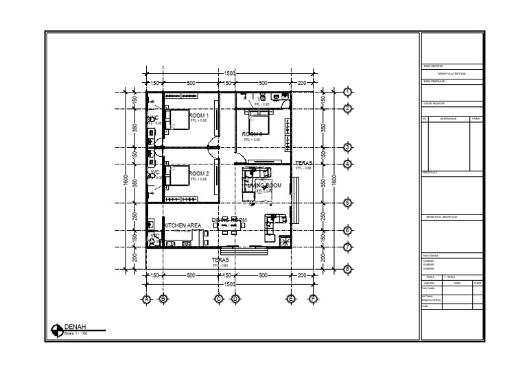 Denah Villa Mayong: Rincian Ruangan | PDF