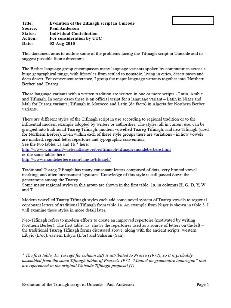 Tifinagh Evolution | PDF | Typography | Linguistics
