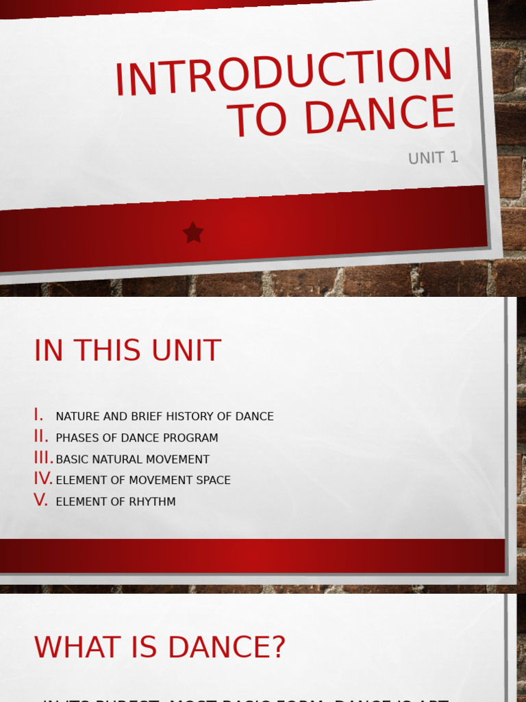 Introduction To Dance | PDF | Dances | Recreation