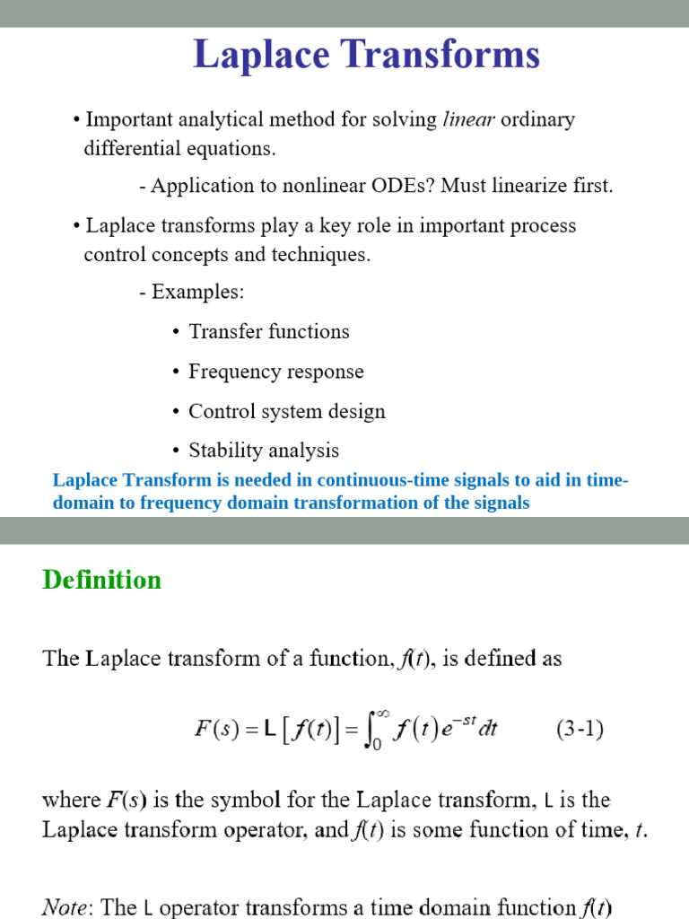 Laplace Transform Slide | PDF