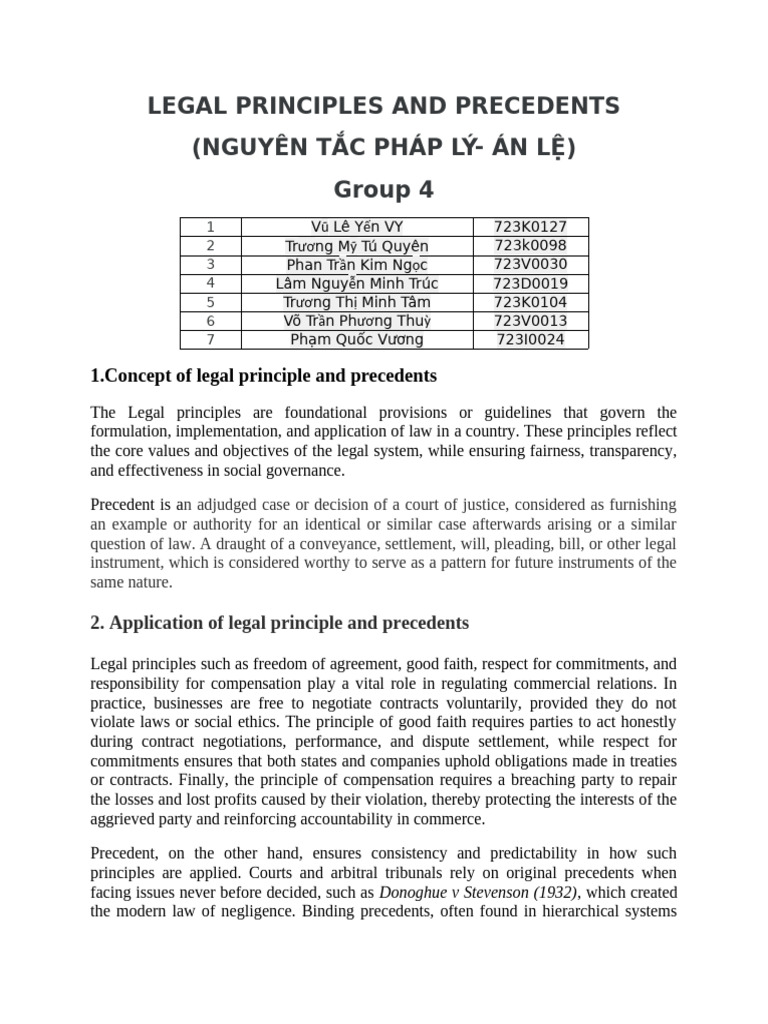 Legal Principles and Precedents | PDF | World Trade Organization ...