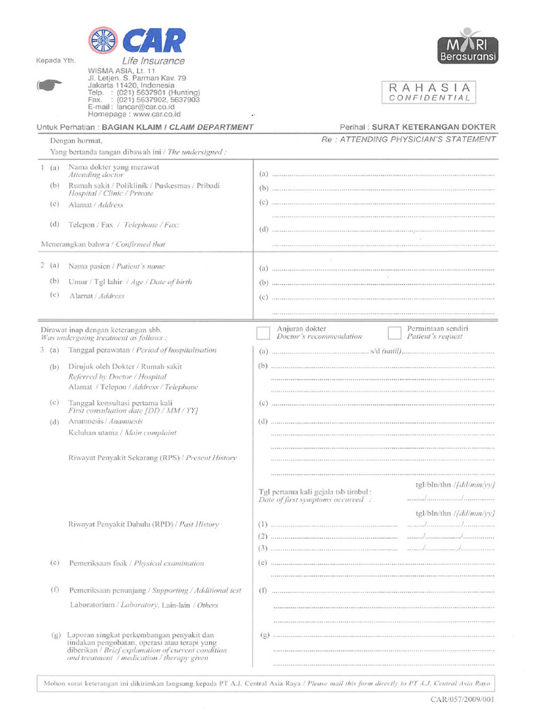 Form Rawat Inap | PDF