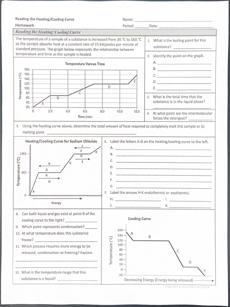 Heating Curve Practice 2025 | PDF