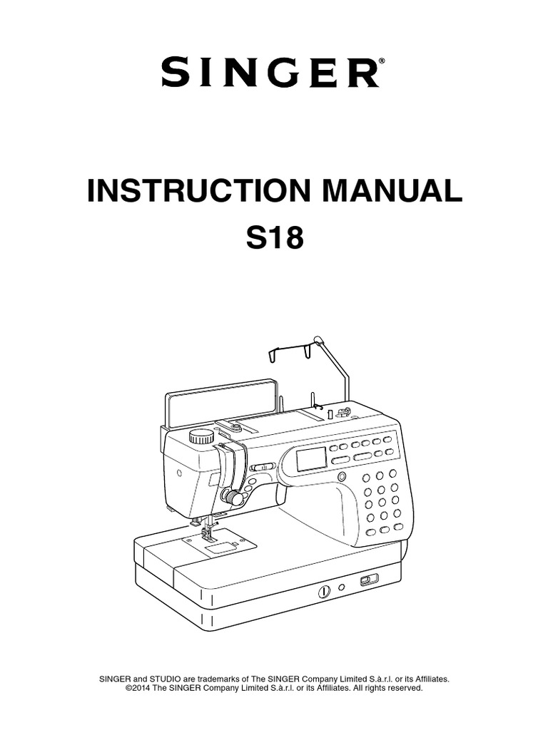 Singer S18 Sewing Machine Manual | PDF | Sewing Machine | Seam (Sewing)