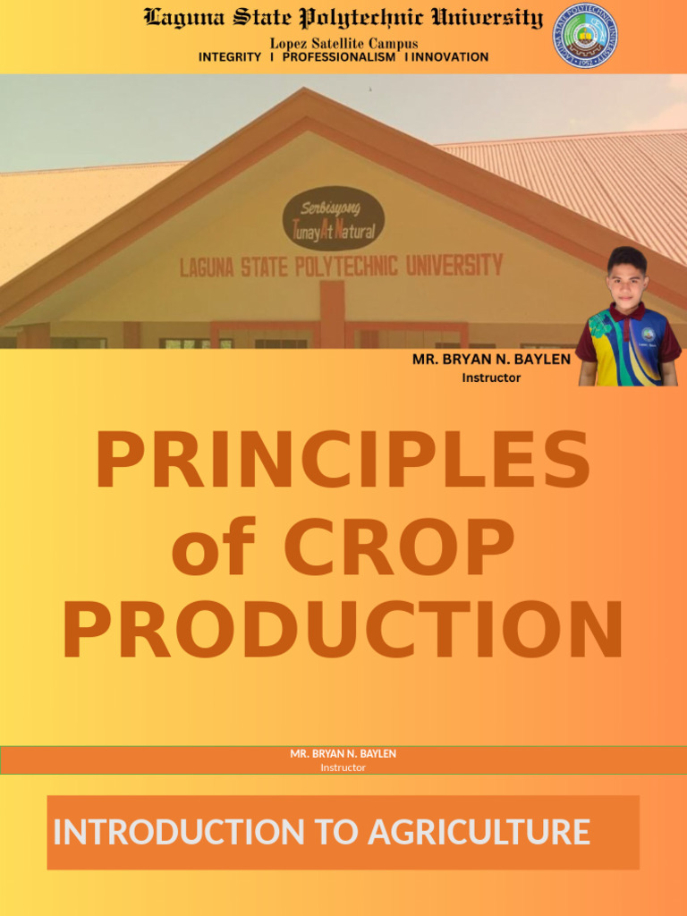 Chapter 1 Principles of Crop Production | PDF | Agriculture | Foods