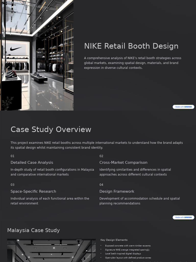 NIKE Retail Booth Design Analysis | PDF | Point Of Sale | Minimalism