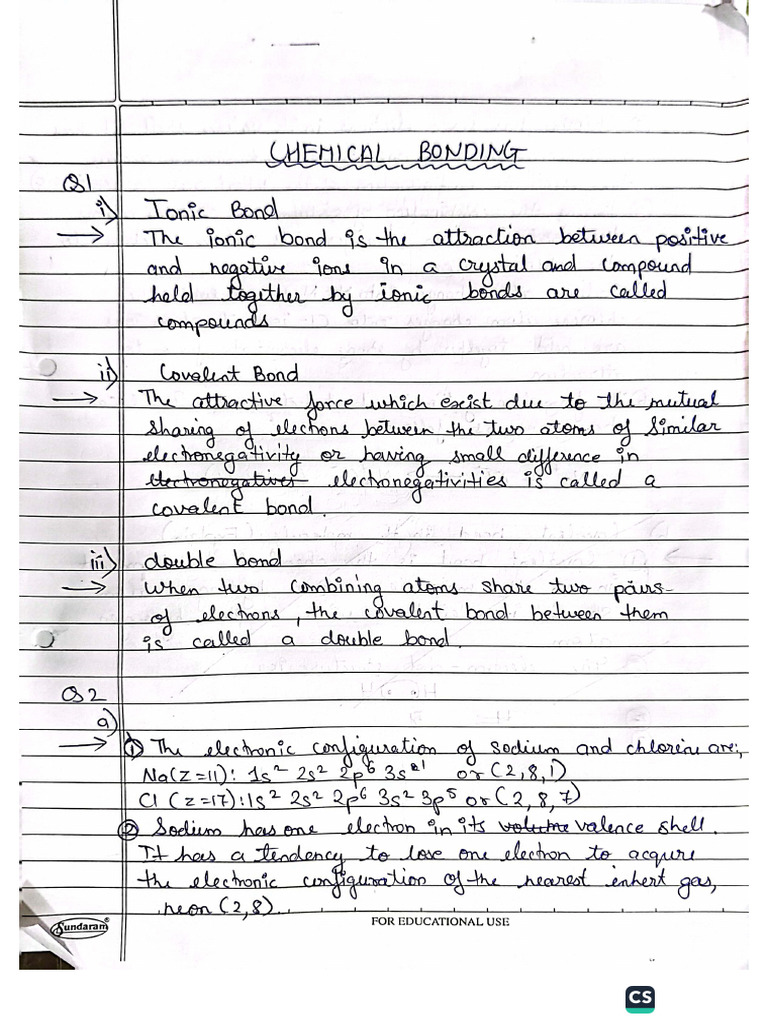 SOLUTION (Chemical Bonding & Modern Periodic Table) | PDF