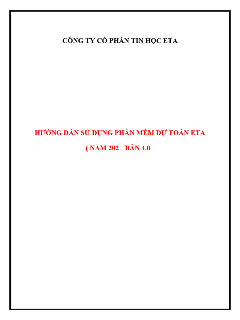 Huong Dan Su Dung Phan Mem Eta 2023 | PDF