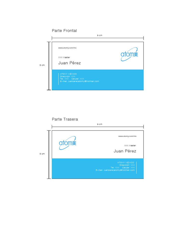 Tarjeta de Presentaci N - Miembro - Atomy M Xico | PDF