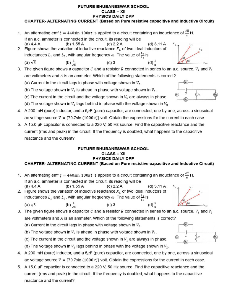 Pure Inductive Circuit Analysis | PDF | Inductor | Electrical Network