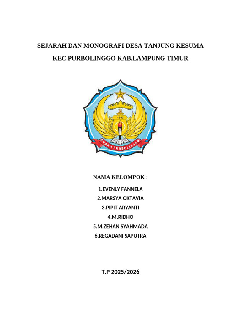 Sejarah Desa Tanjung Kesuma | PDF