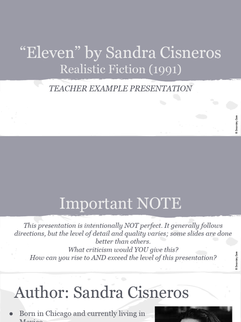 Short Story Presentation - EXAMPLE | PDF