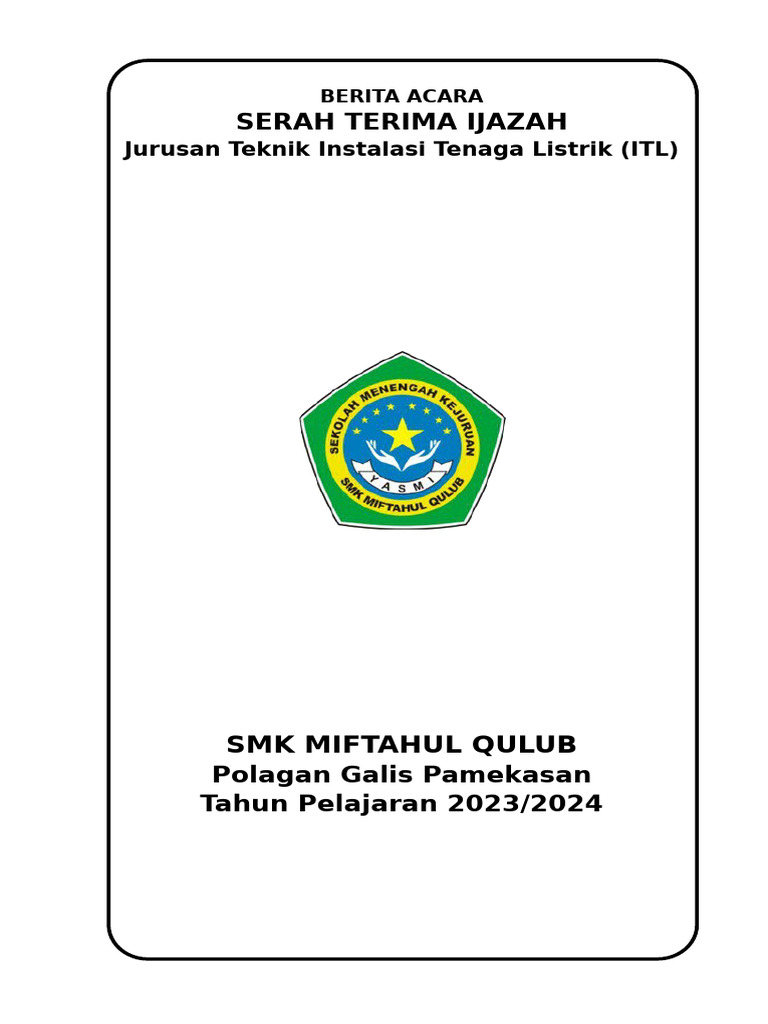 Cover Berita Acara Pengambilan Ijazah | PDF