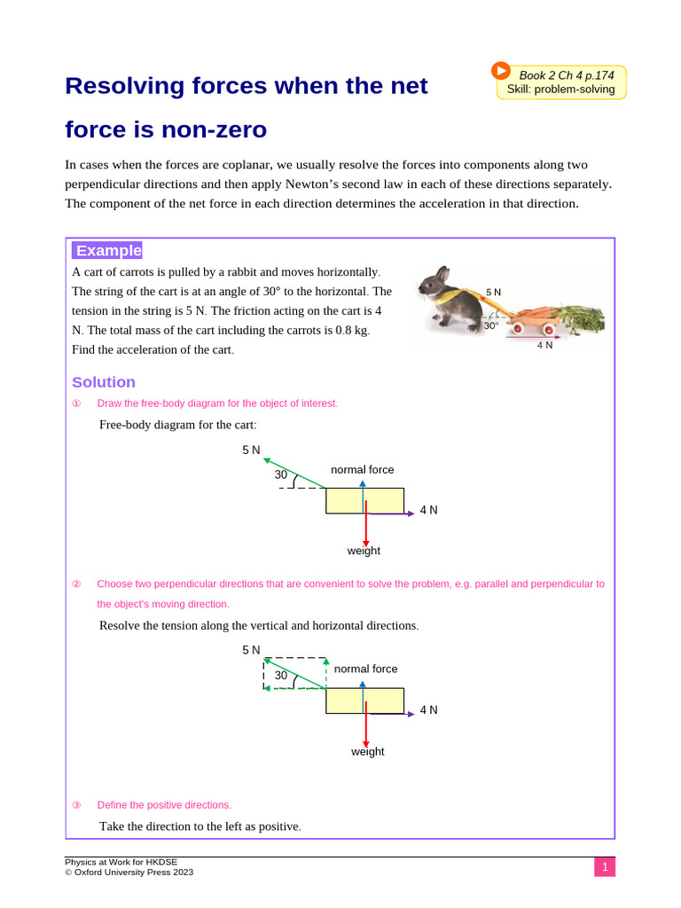 Skill Problem Solving 2-4-174 e | PDF | Force | Tension (Physics)