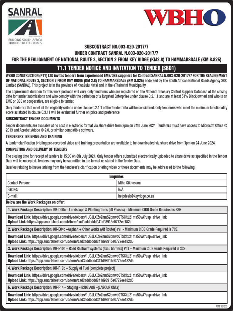 Tender Round N8 Newspaper Advert - Final | PDF | Computing