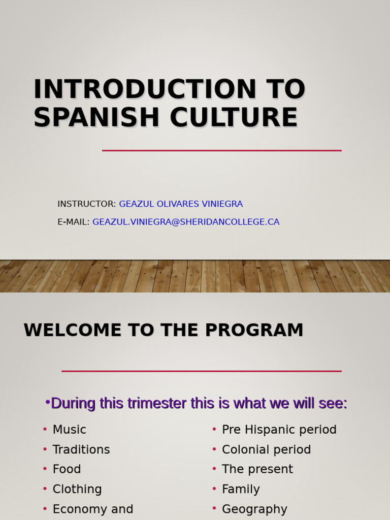 Overview of Spanish Culture Course | PDF