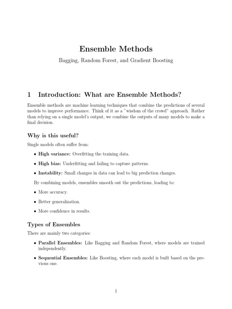 ADSML Pre-Reading Ensemble-Methods | PDF | Applied Mathematics | Statistics