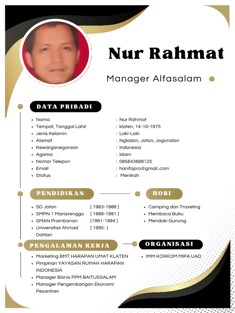 CV Nur Rahmat | PDF