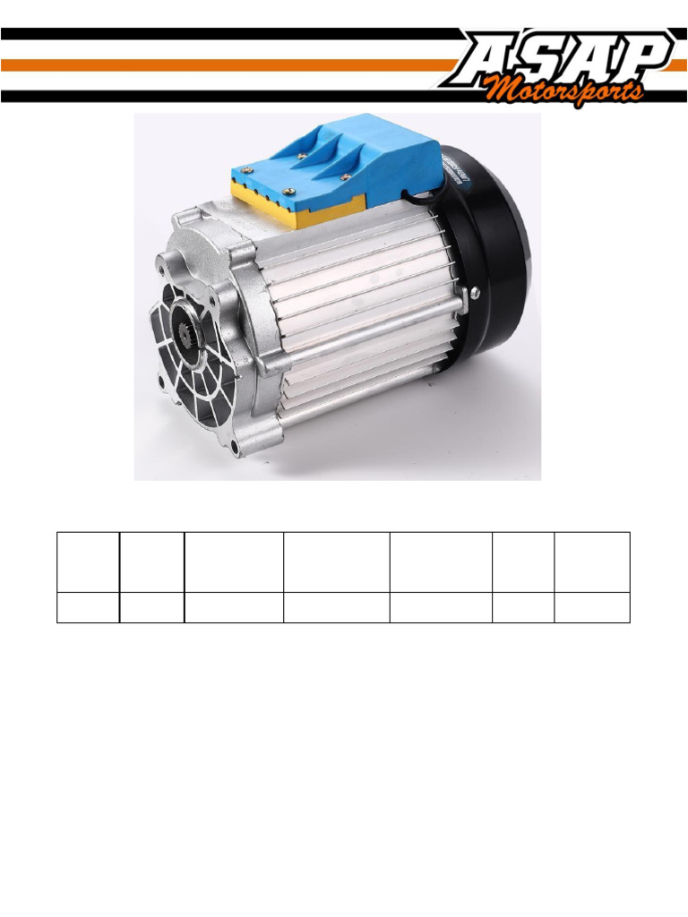 5000W Six-Phase Motor Specifications | PDF