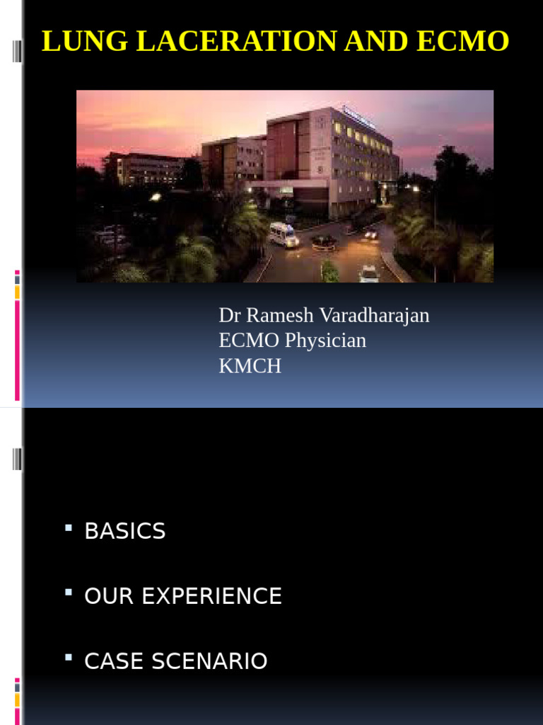Lung Laceration Management with ECMO | PDF | Medical Specialties ...