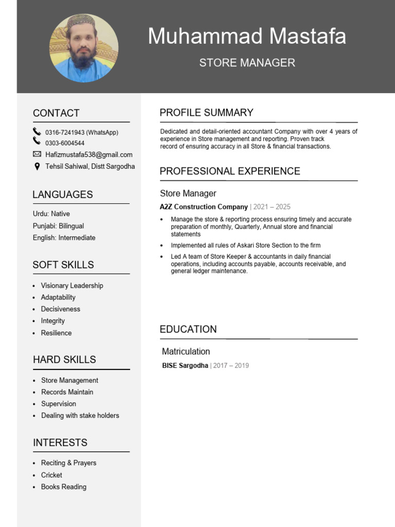Mustafa CV | PDF