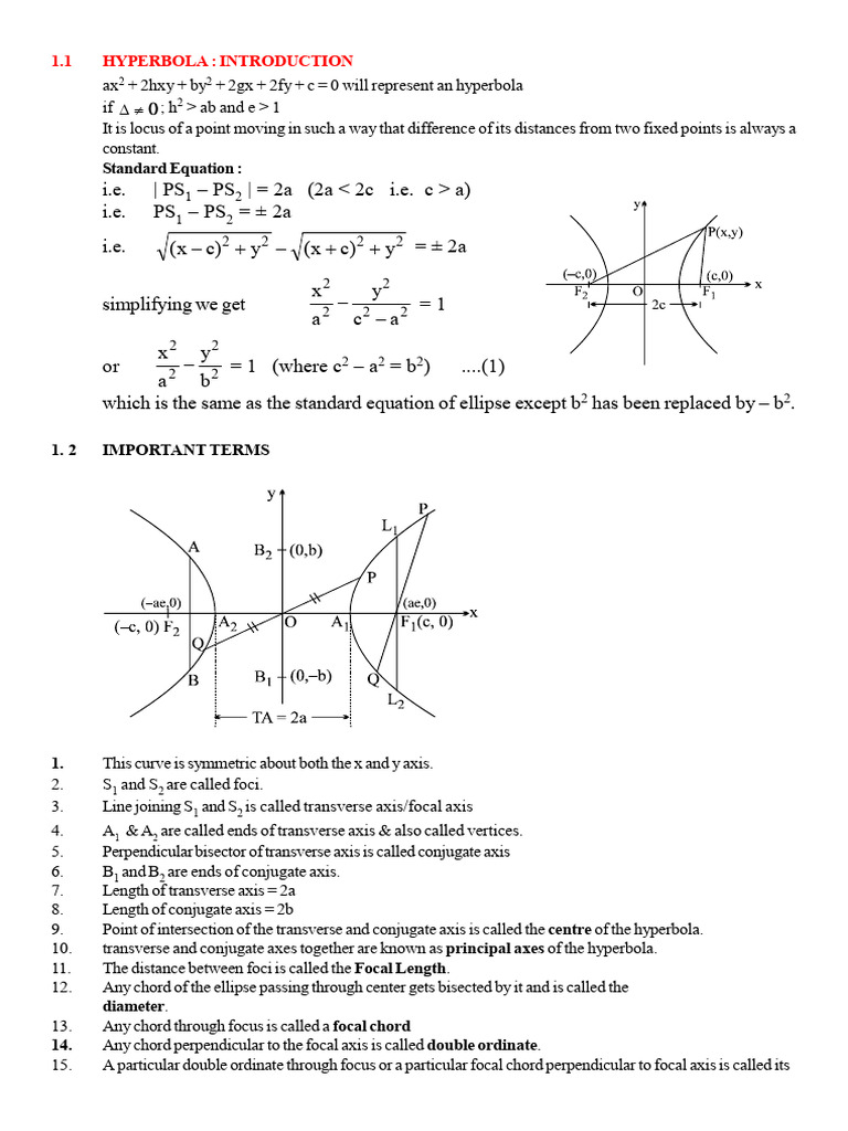 Hyperbola | PDF | Ellipse | Perpendicular