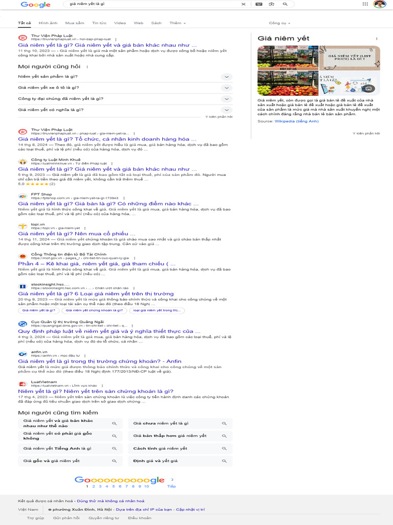 Giá Niêm Yết Là Gì - Tìm Trên Google | PDF