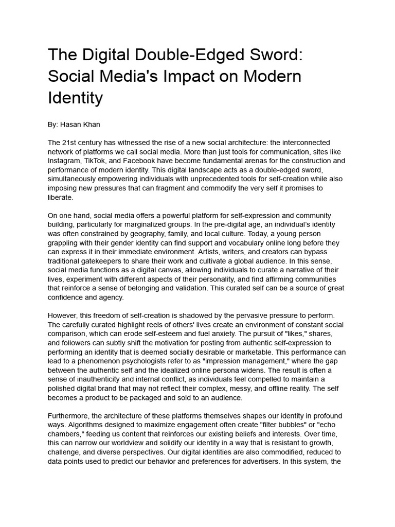 The Digital Double-Edged Sword - Social Media's Impact On Modern ...