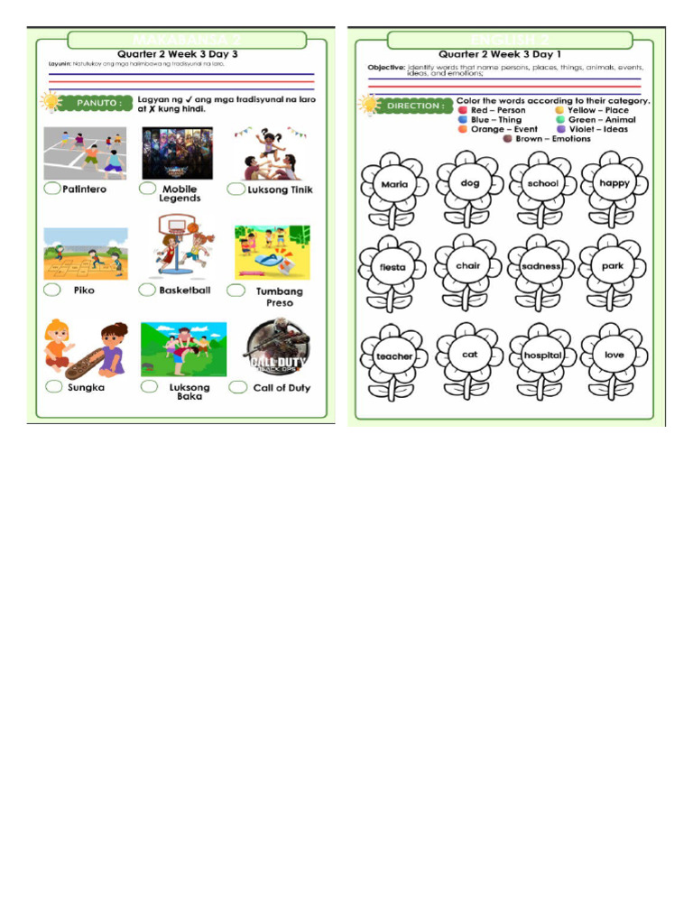 G2 Q2 W3 Exercises | PDF