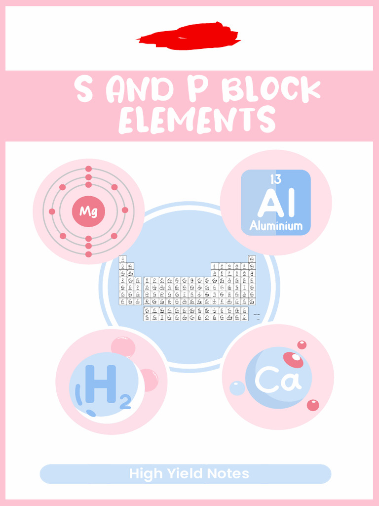 S and P Block Elements Overview | PDF | Sodium | Chlorine