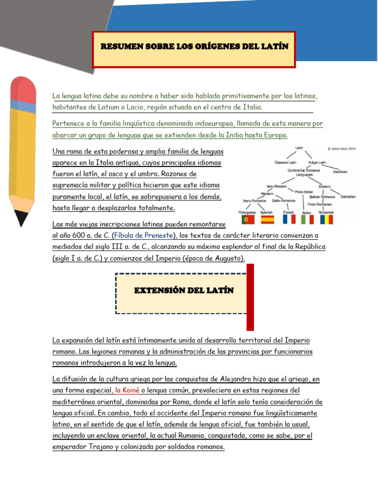 Orígenes y evolución del latín | PDF | latín | imperio Romano