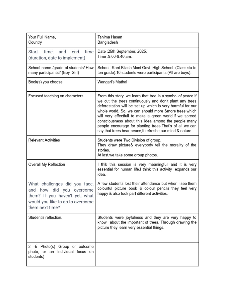 Tanima Hasan - Sept 2025 DTE Report | PDF