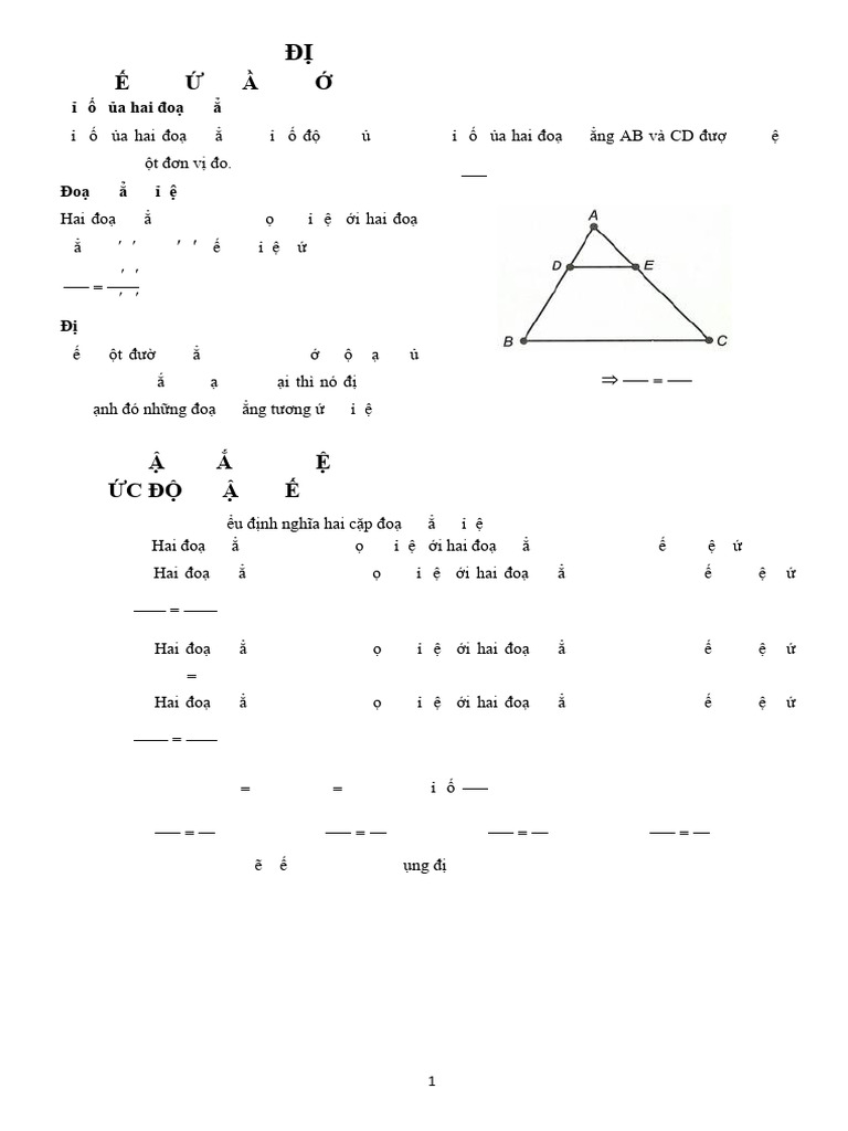 Hh8-c3-Bài 1.Định Lí Ta-lét Trong Tam Giác | PDF