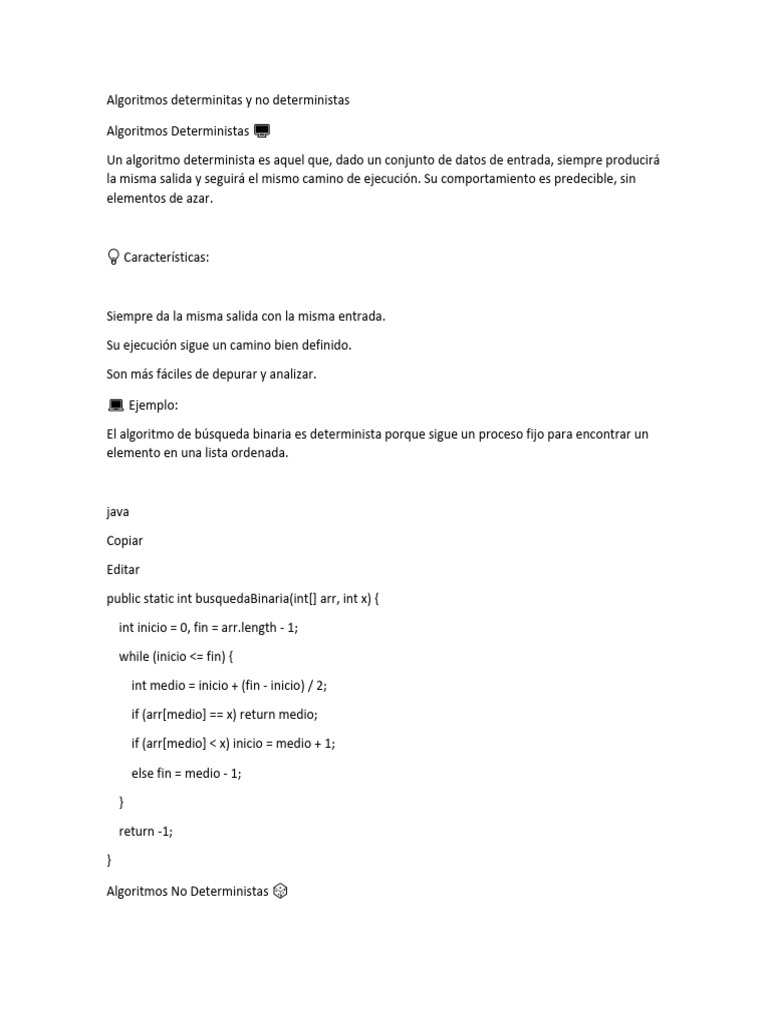 Algoritmos Determinitas y No Deterministas | PDF