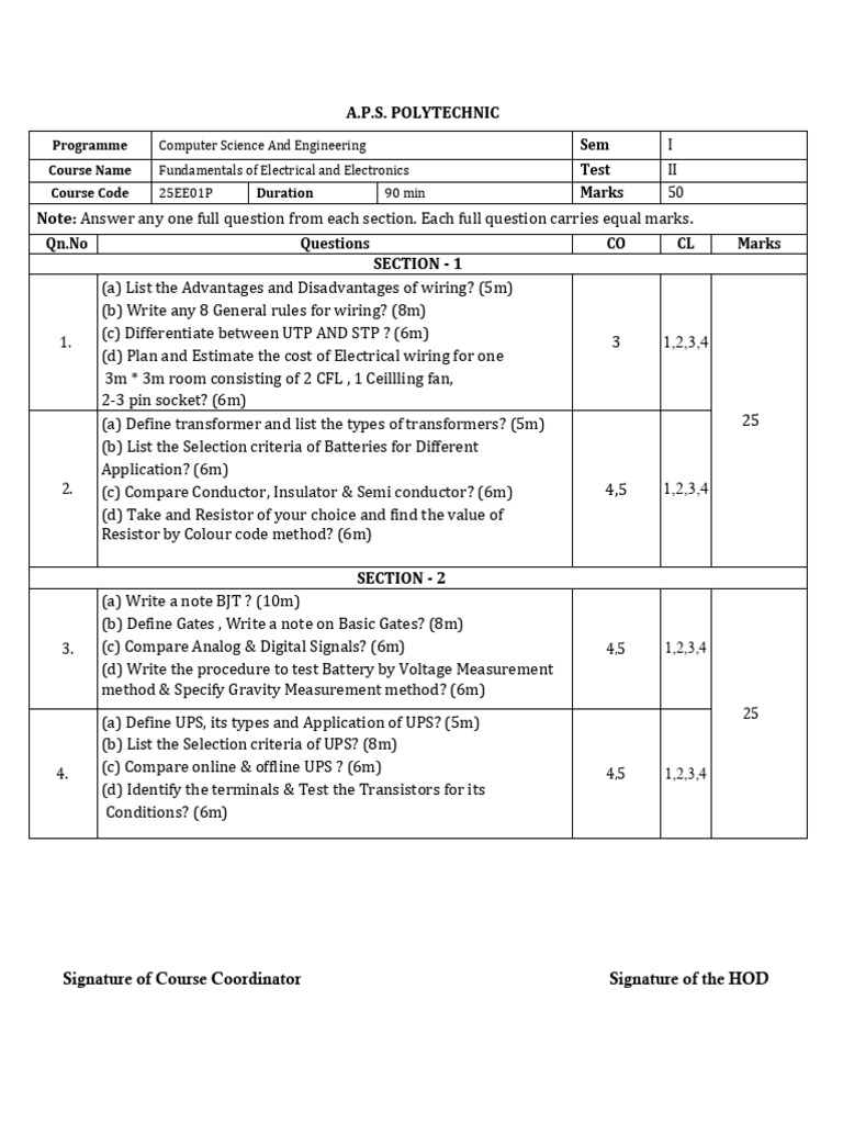 2nd Internals Feee | PDF