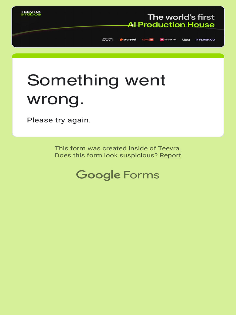 Something Went Wrong | PDF