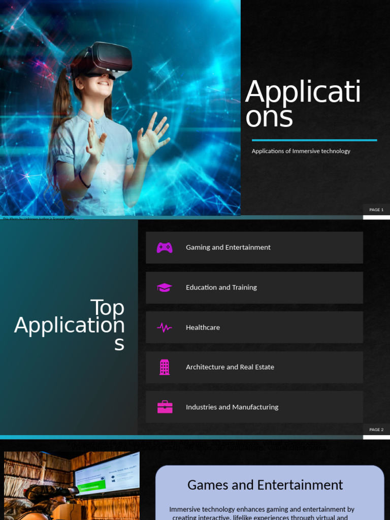 Immersive Technology Applications Final | PDF | Virtual Reality ...