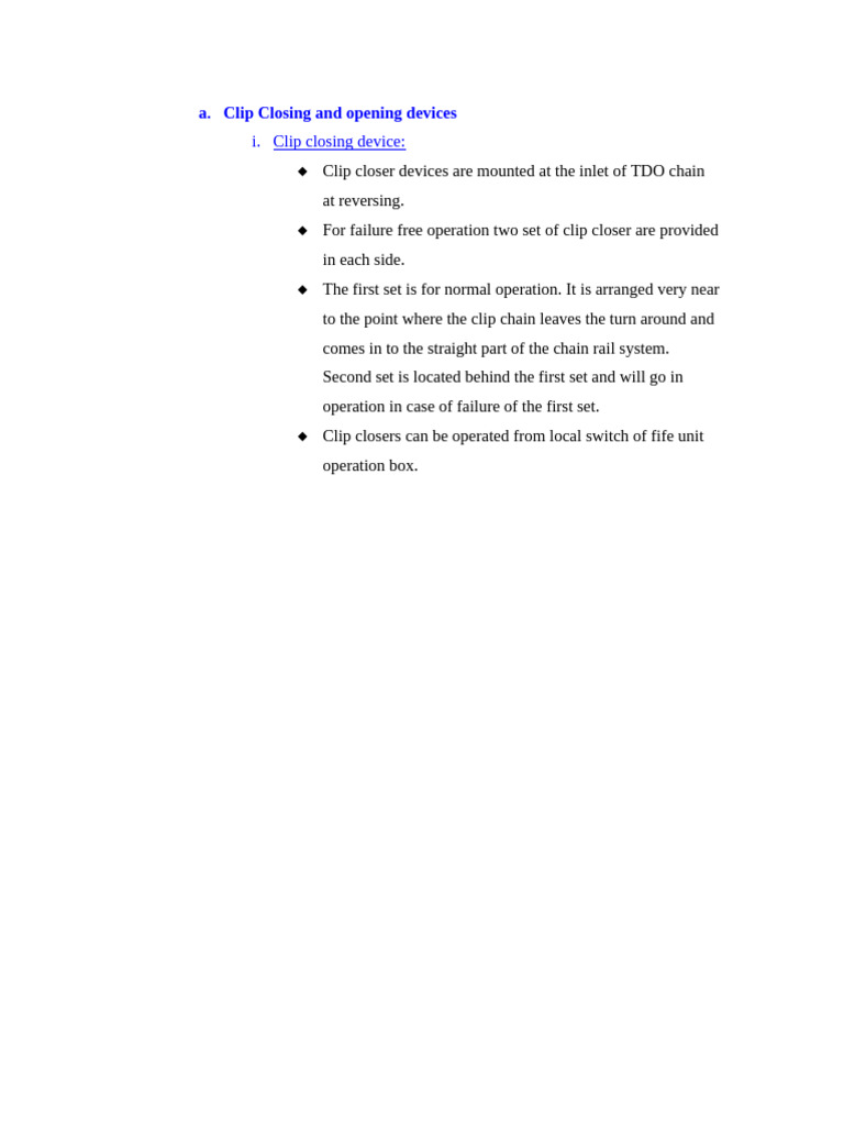 Clip Closing and Opening Devices Overview | PDF