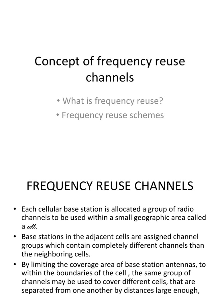Frequency Reuse in Cellular Networks | PDF