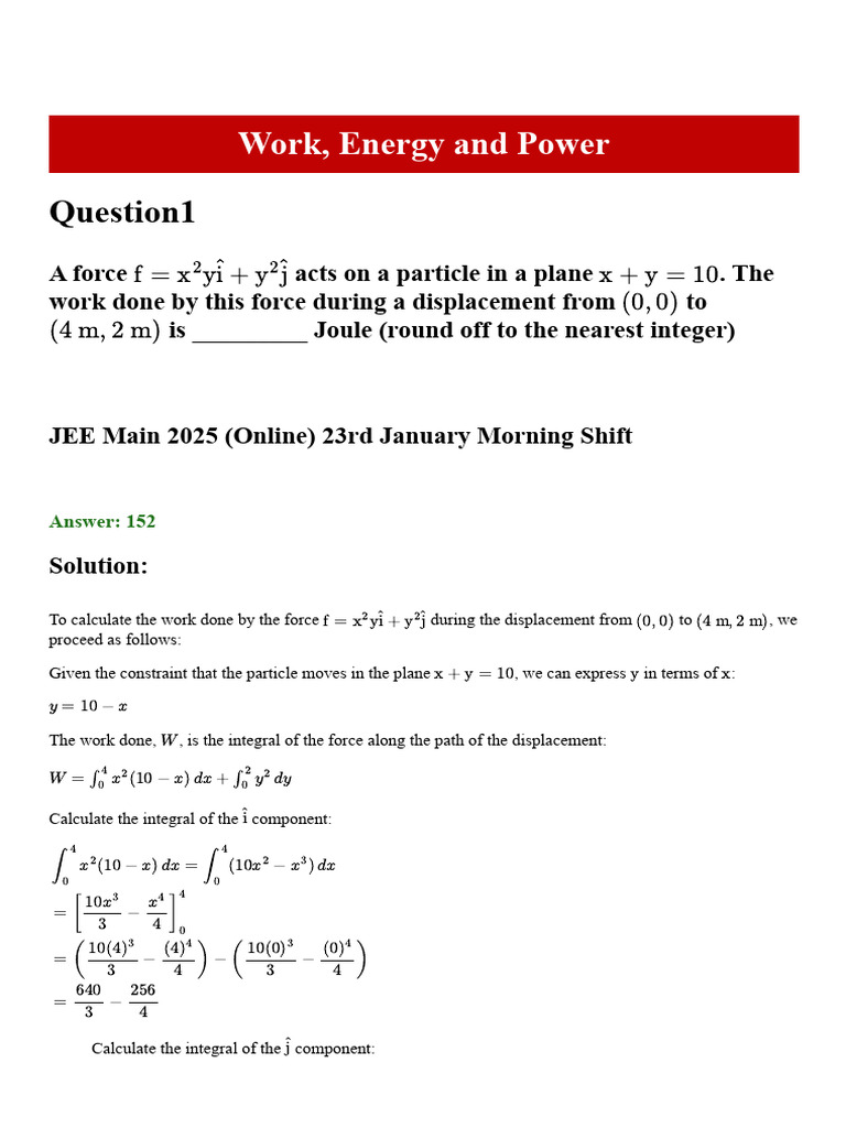 Work Energy | PDF | Force | Potential Energy