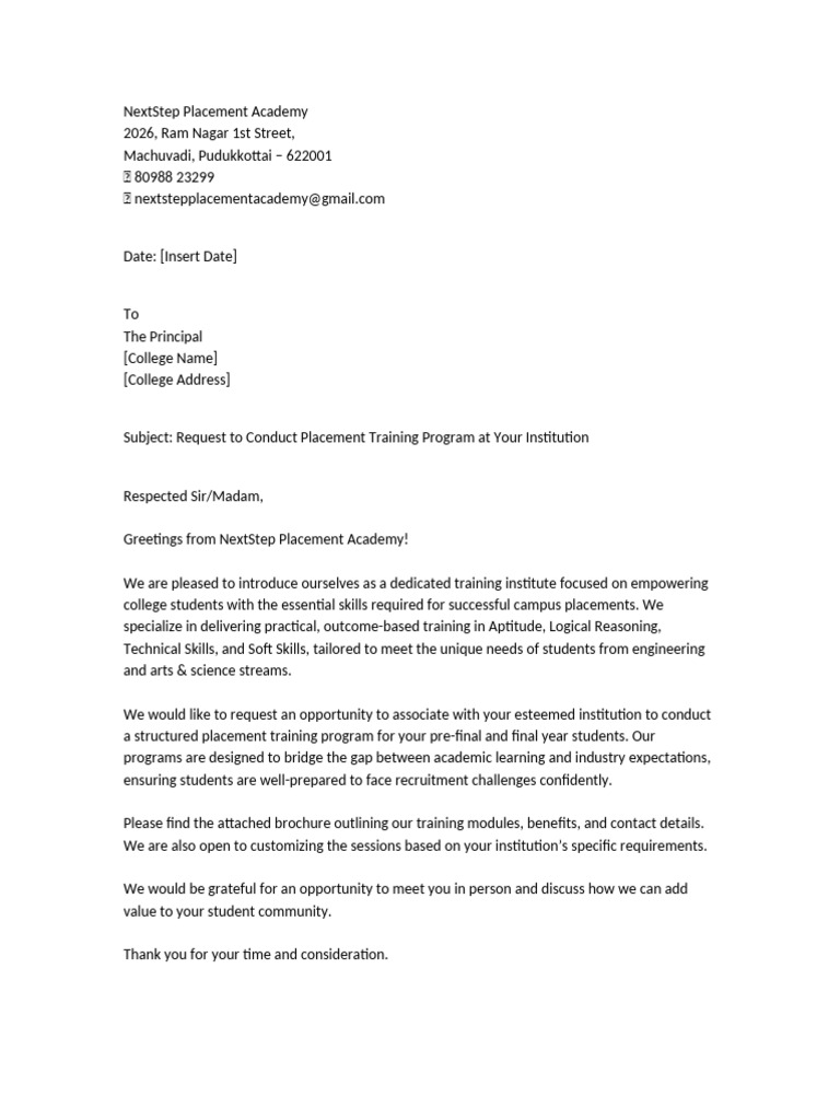 NextStep Cover Letter | PDF