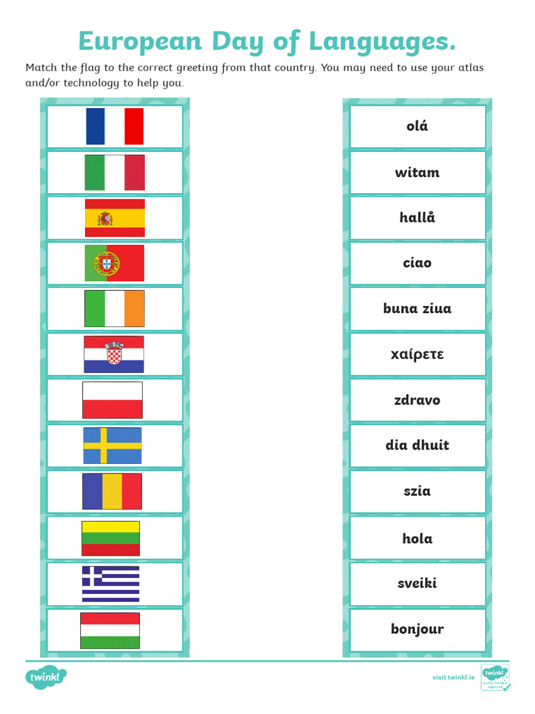 Roi Oe 1657023151 European Day of Languages Flag Matching Activity ...