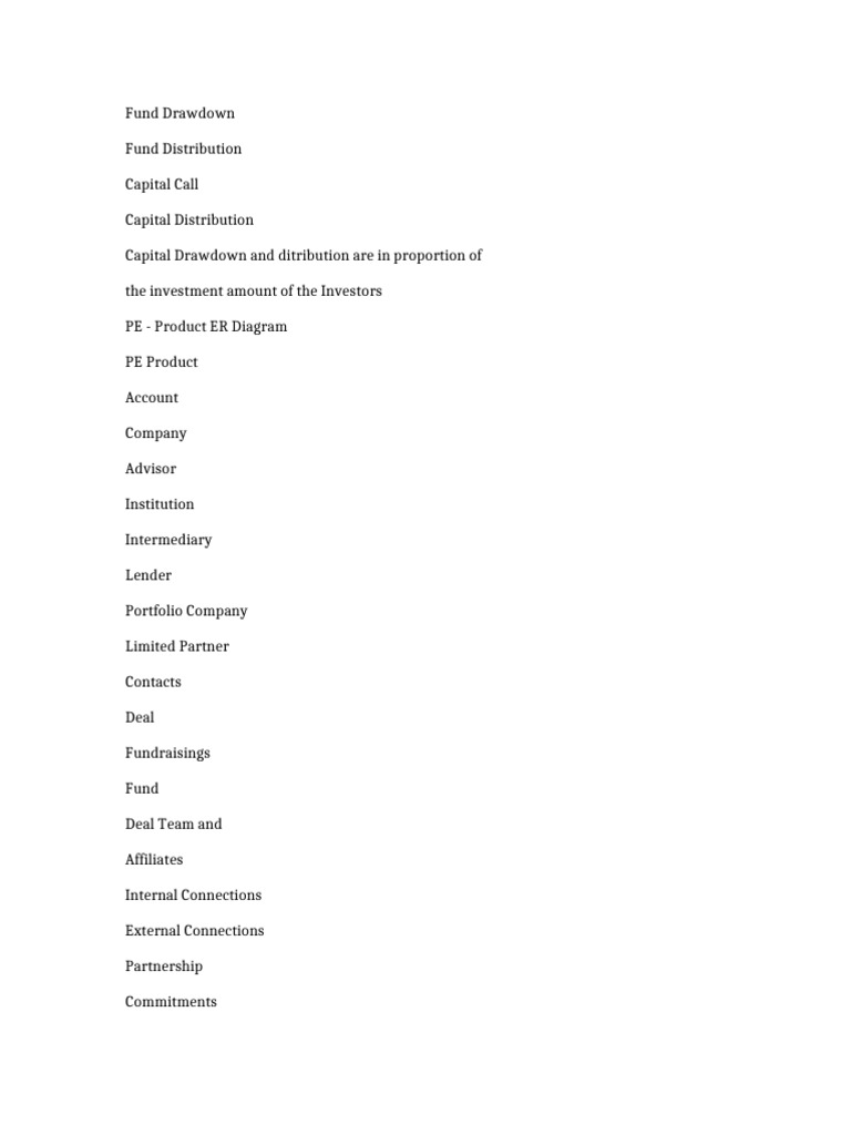 Fund Drawdown and Distribution Overview | PDF