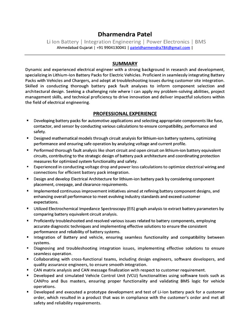 Dharmendra Resume 1 | PDF